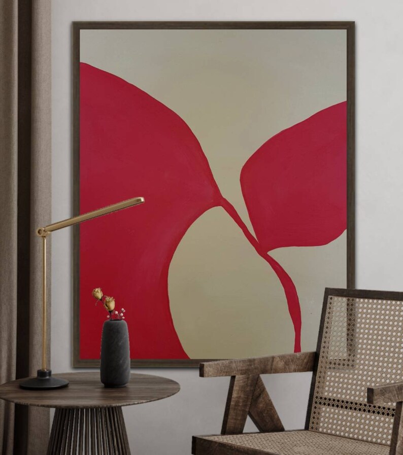Extra Large Red Abstract Painting Original Art Red Abstract - Etsy