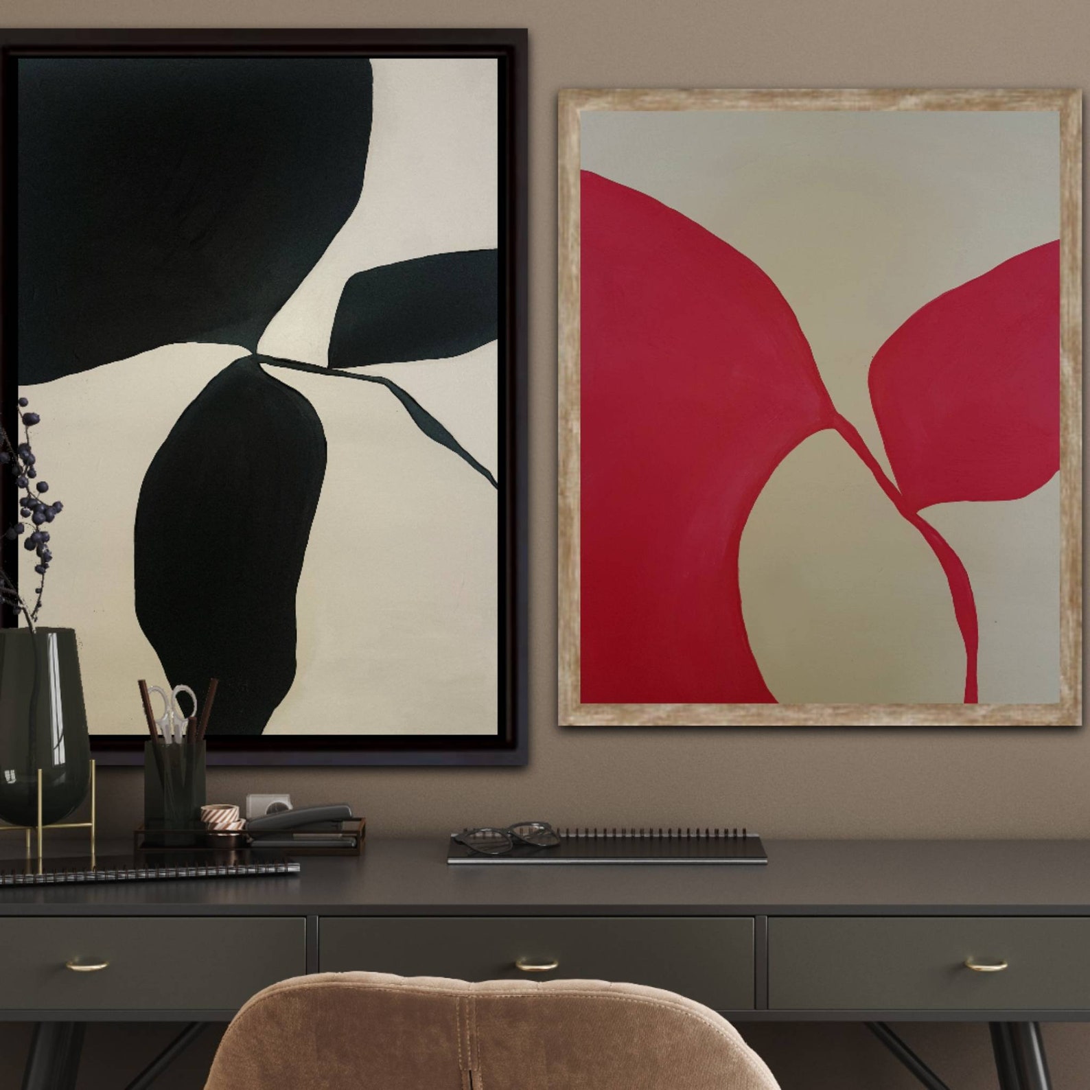 Extra Large Red Abstract Painting Original Art Red Abstract - Etsy