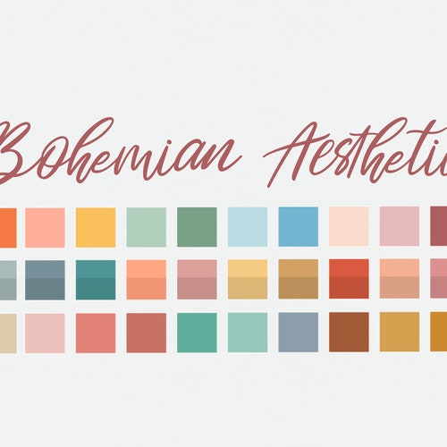 Retro Summer Vintage Procreate Color Palette Color Swatches Etsy