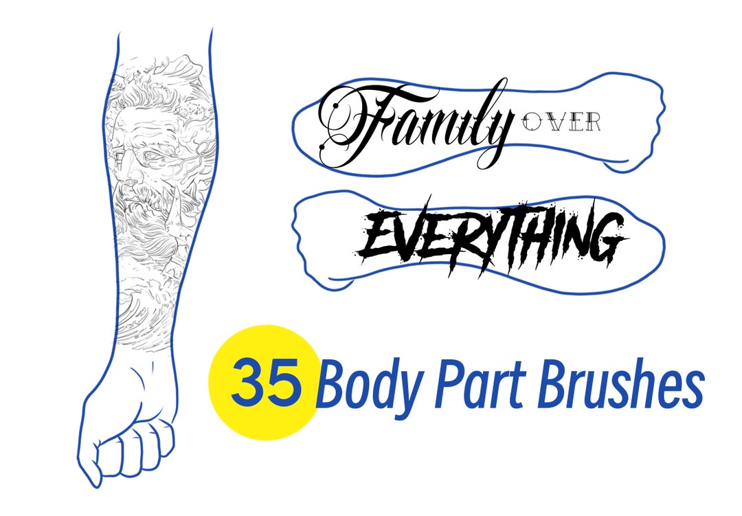 Body Part Outlines Procreate Arms, Legs, Torso, Chest, Back, Neck, Ear ...