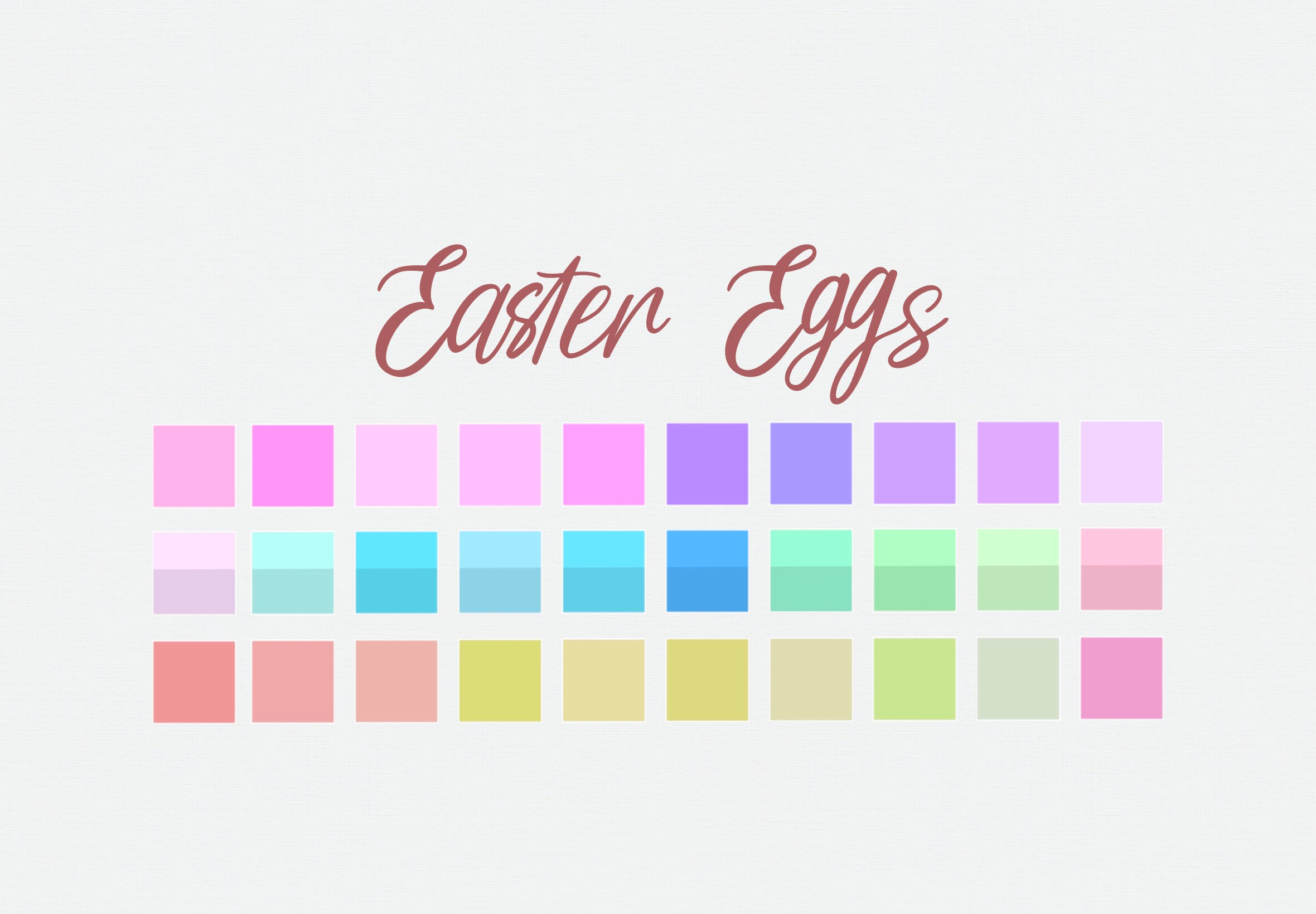 Easter Eggs - Procreate Color Palette - Etsy