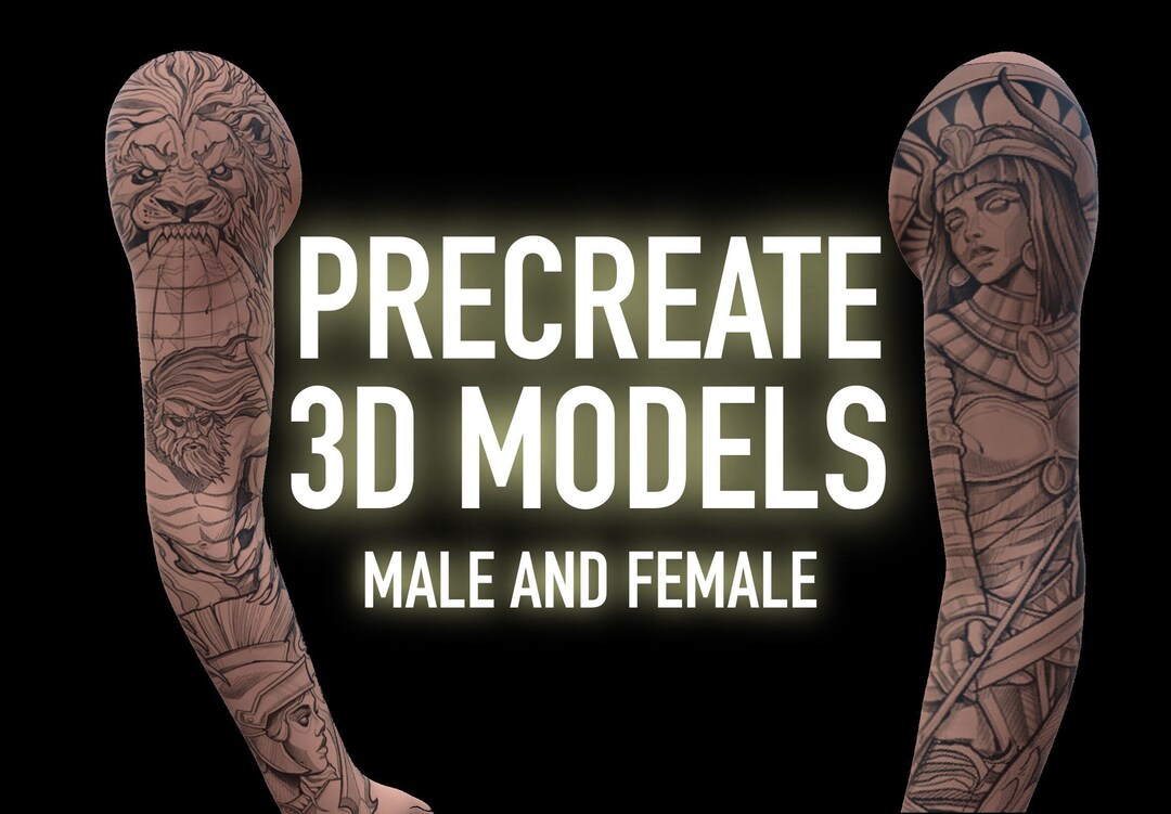 Procreate 3D Models Male, Female, Woman, Man, Arm, Leg, Torso, Human ...