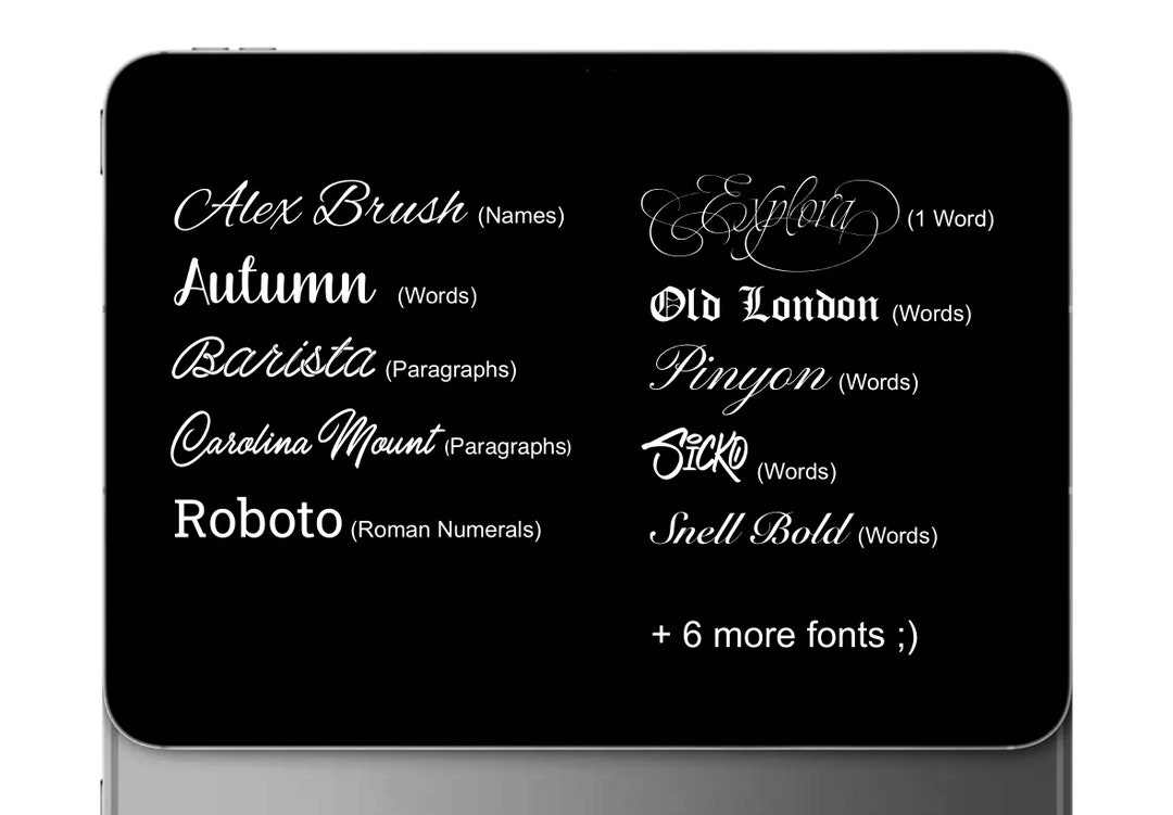 15 Procreate Font Bundle for Tattoo Artists - Etsy