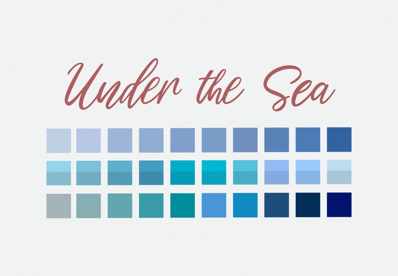 Bajo el mar Procreate Color Palette - Etsy México