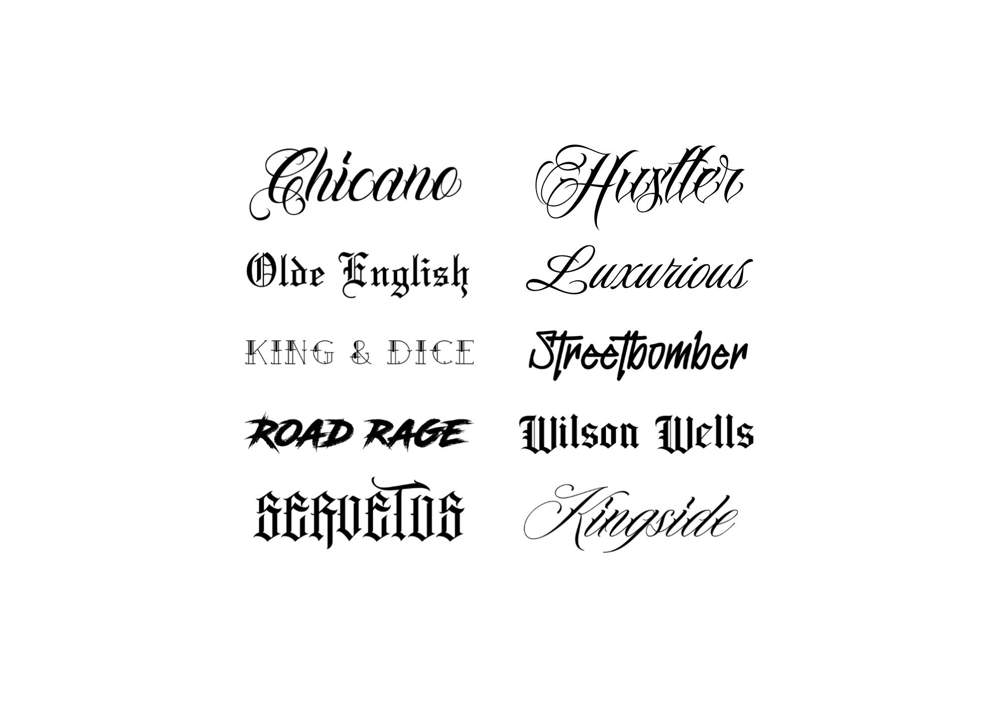 10 Procreate Font Bundle for Tattoo Artists - Etsy