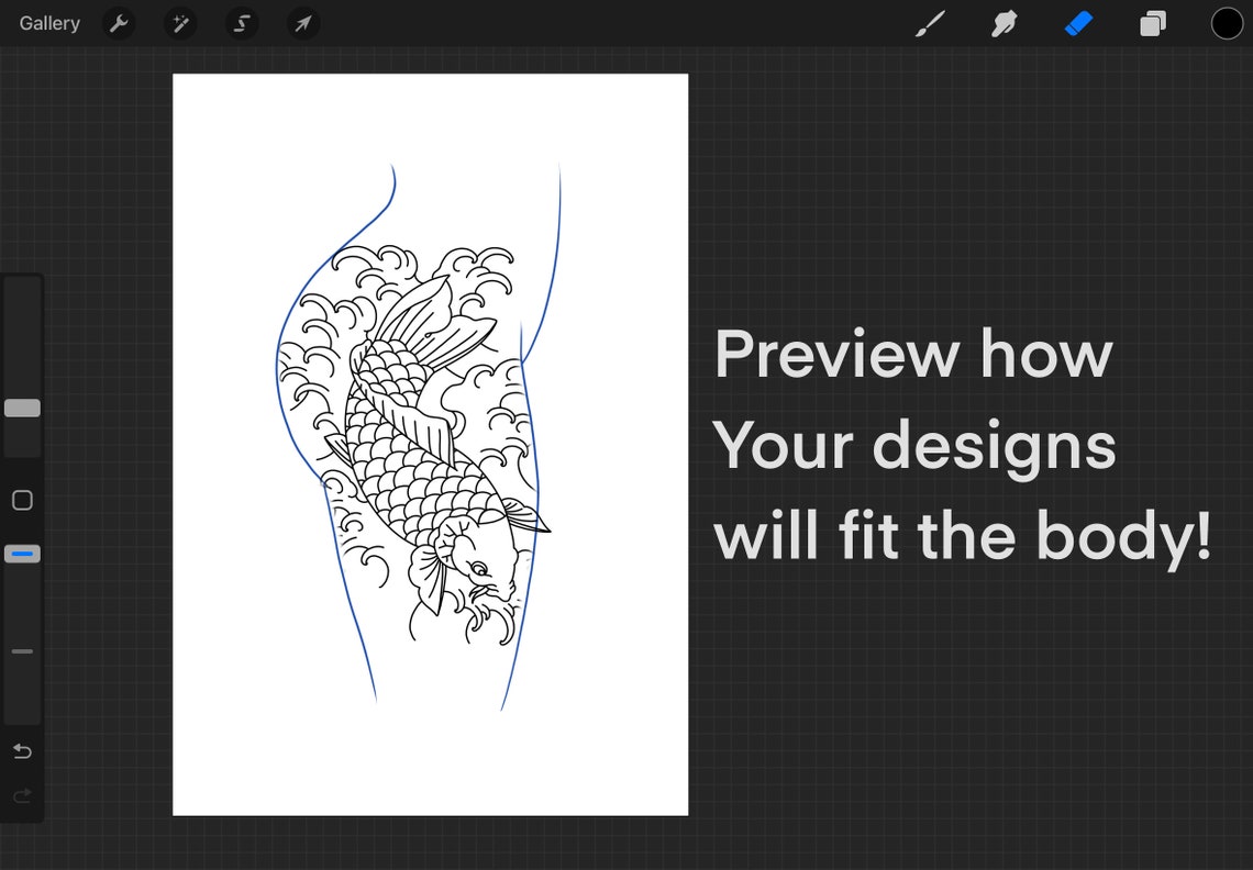 Body Part Outlines Procreate Arms, Legs, Torso, Chest, Back, Neck, Ear ...