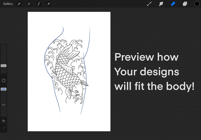 Body Part Outlines Procreate Arms, Legs, Torso, Chest, Back, Neck, Ear ...