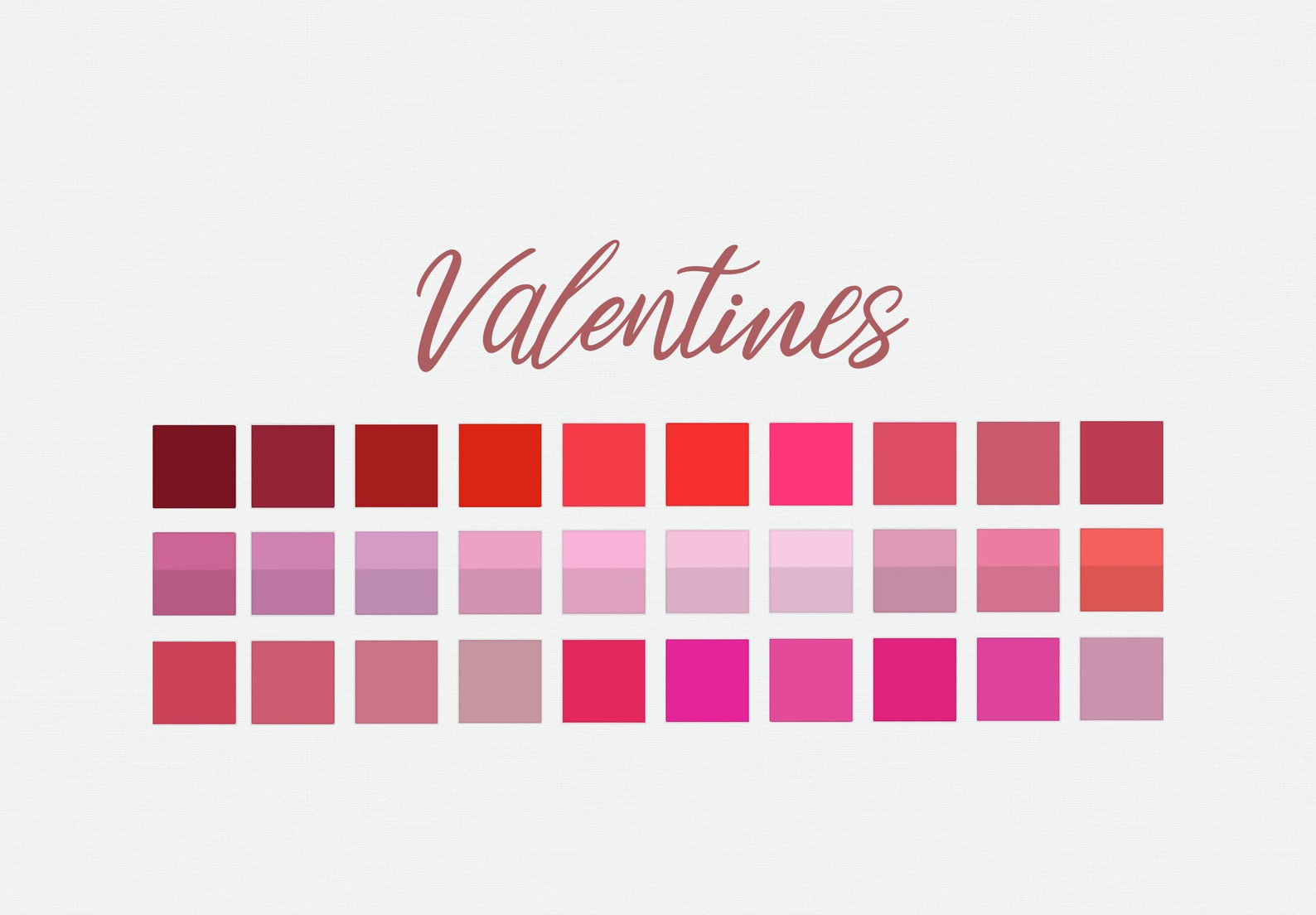 San Valentín Paleta de colores Procreate - Etsy México