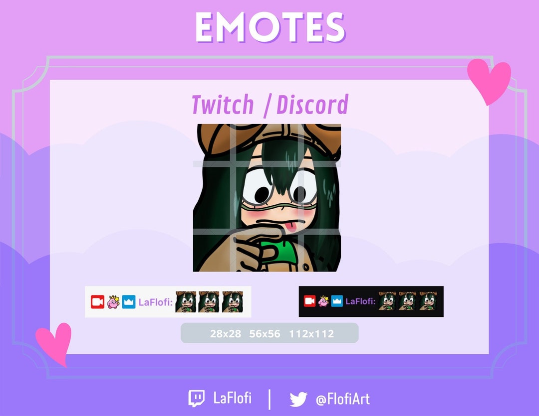 Twitch Emoticons - My Hero Academia - Tsuyu - Thinking - Emotes ...