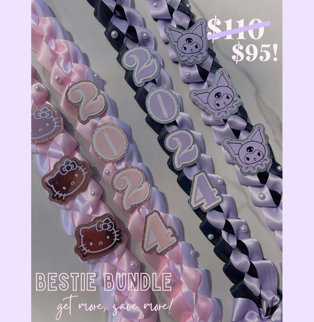 Bestie Bundle Lei | Coquette Graduation Lei | Hello Kitty Lei | Kuromi ...