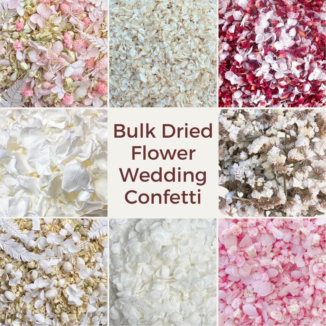 Bulk Dried Flower Wedding Confetti - Biodegradable Confetti - Dried ...