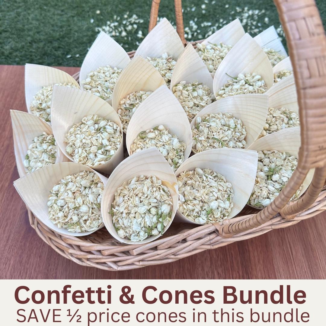 Wedding Confetti Cones Bundle - Biodegradable Confetti - Real Dried ...