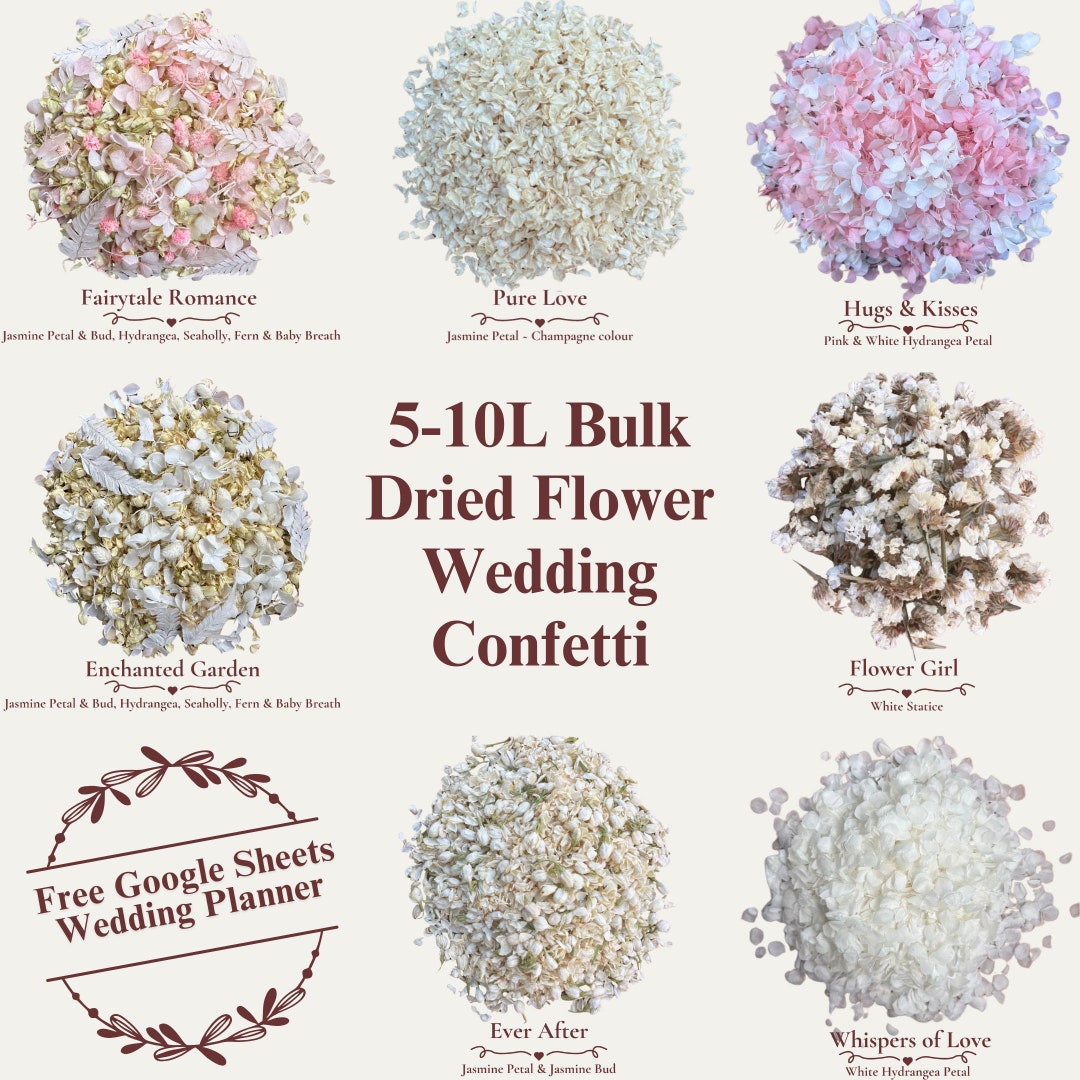Dried Flowers Petal Wedding Confetti - Biodegradable Real Confetti ...