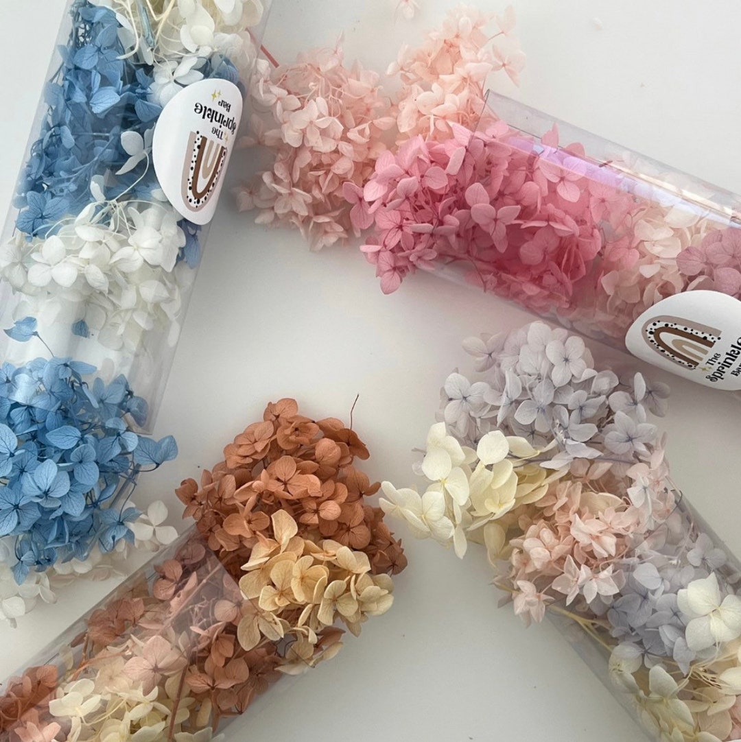 Hydrangea Mixes Cake Topper Preserved Dried Floral Arrangements Gender ...