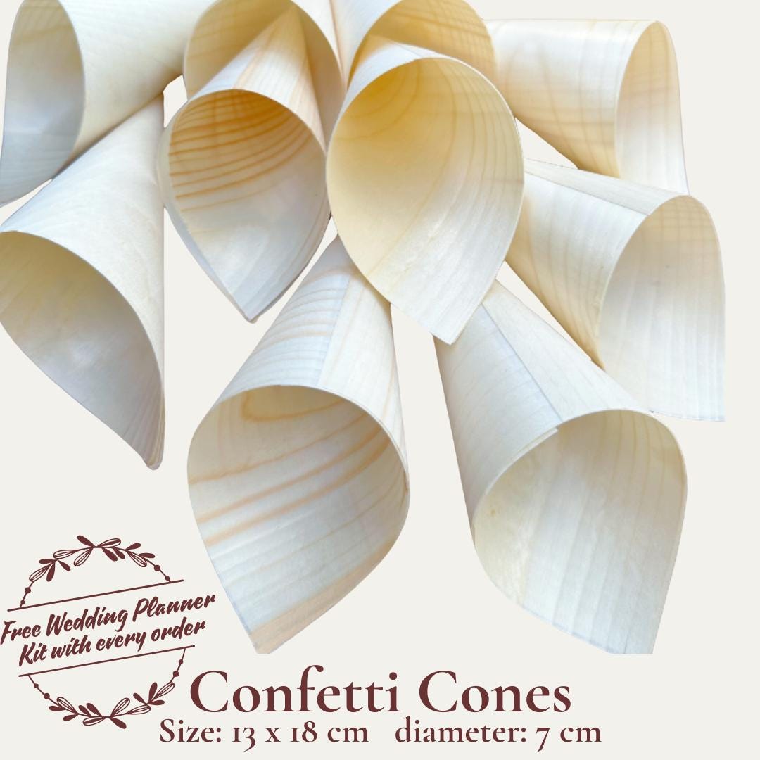 Wedding Confetti Cones - Biodegradable Confetti Cones - Flower Confetti ...