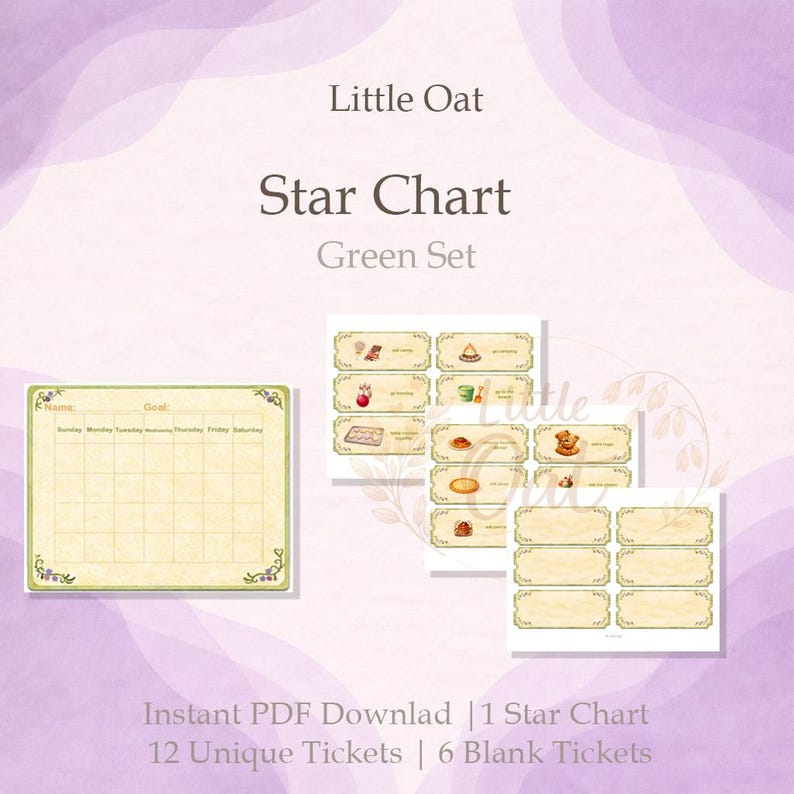Printable Star Chart for Kids | Instant Download - Etsy