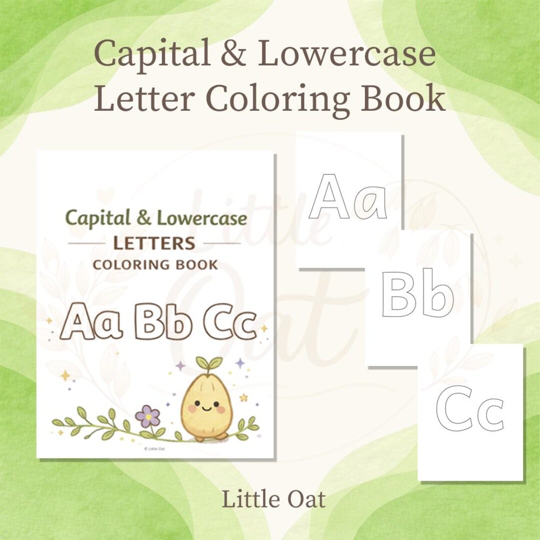 Alphabet Coloring Book | Capital & Lowercase Letters | Preschool ...