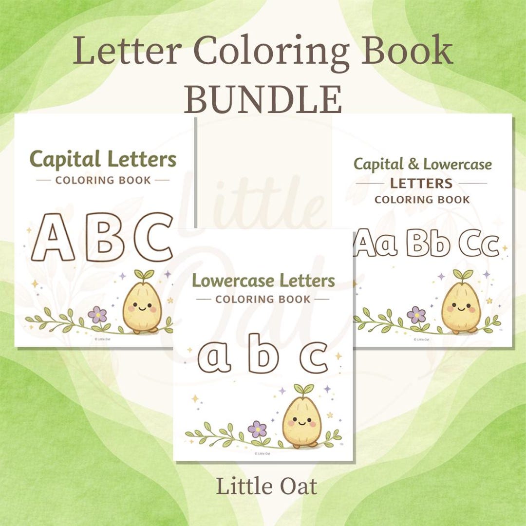 Alphabet Coloring Book | BUNDLE - Capital & Lowercase Letters, Capital ...