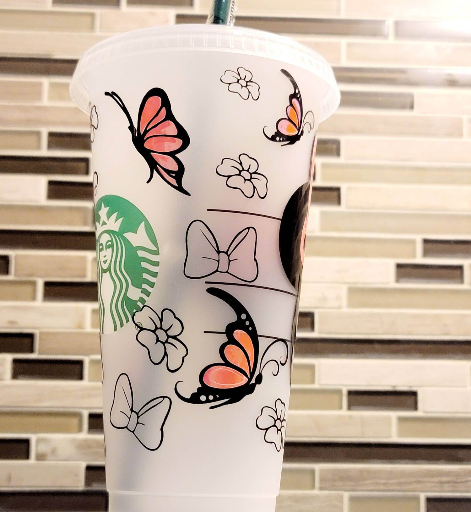 Minnie Mouse 24 Oz Starbucks Cold Cup With Lid and Straw - Etsy