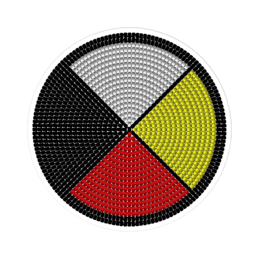 Ojibwe Beaded Medicine Wheel Sticker Native Indigenous Bead - Etsy