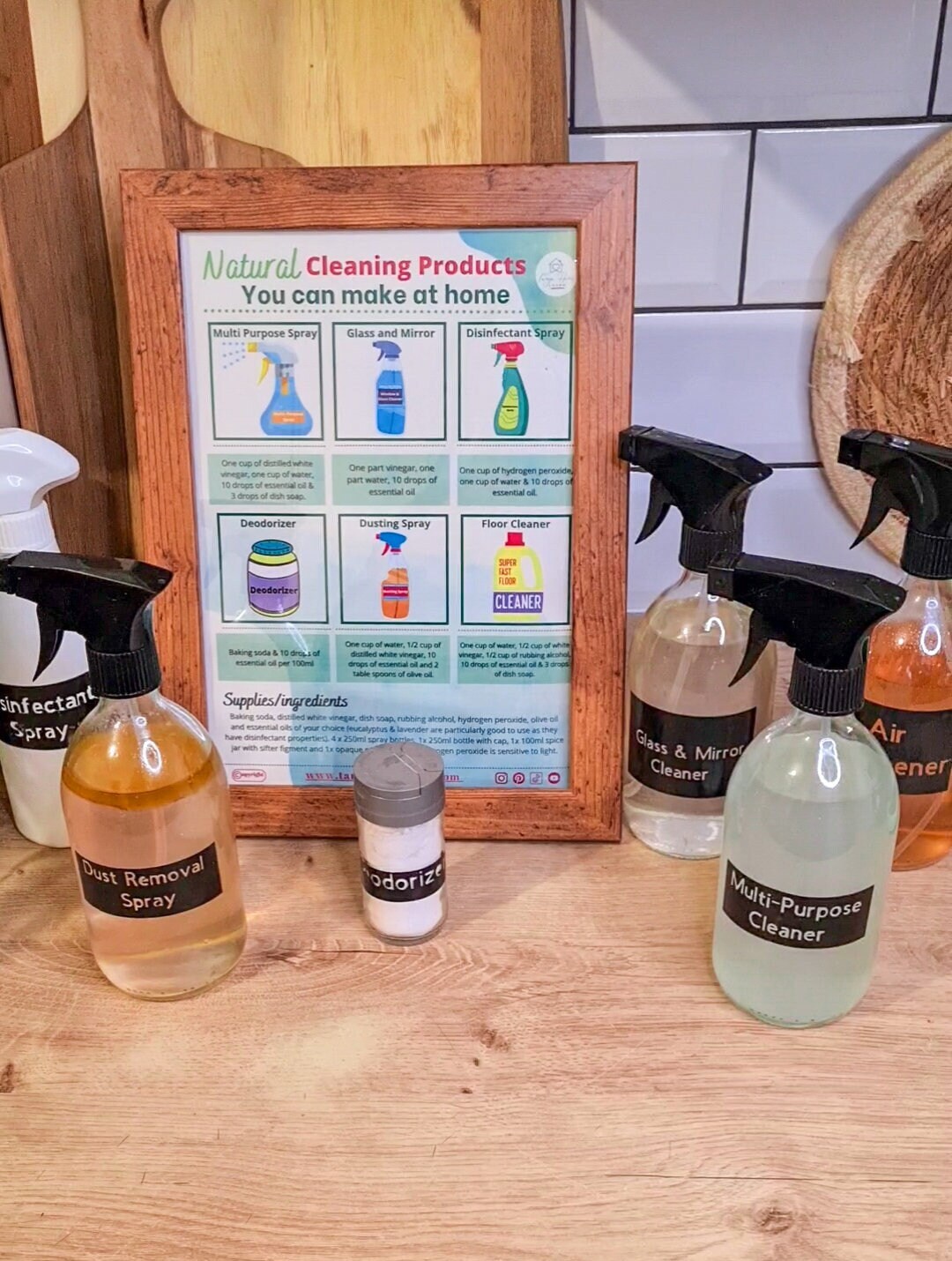 Homemade Cleaning Recipes Poster | Printable Cleaning Recipes ...