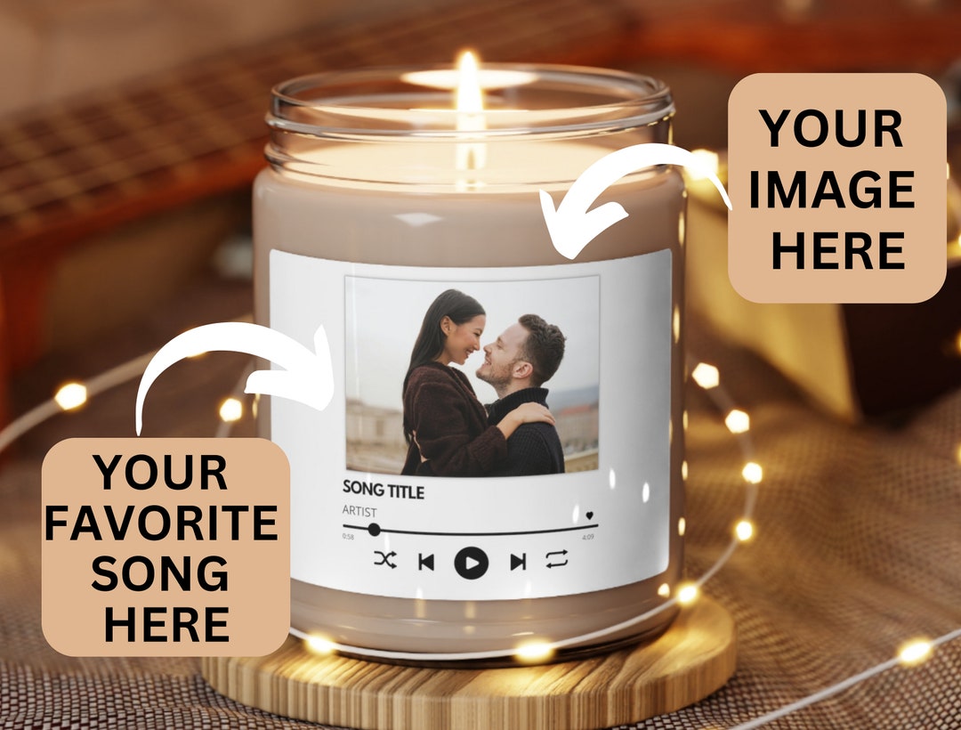 Custom Made Candle, Personalized Candle, Add Your Own Image Custom ...