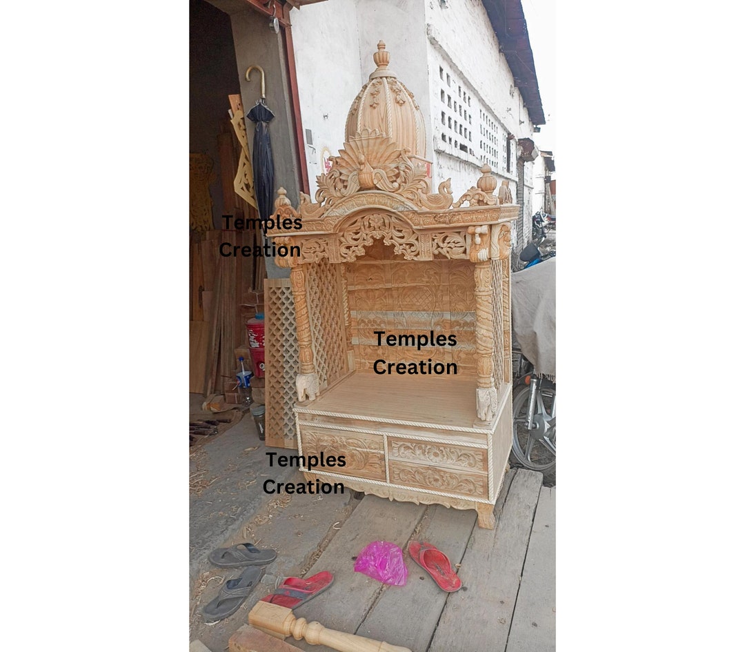 Wooden Temple Traditional Unique Design Handmade Work Temple - Etsy