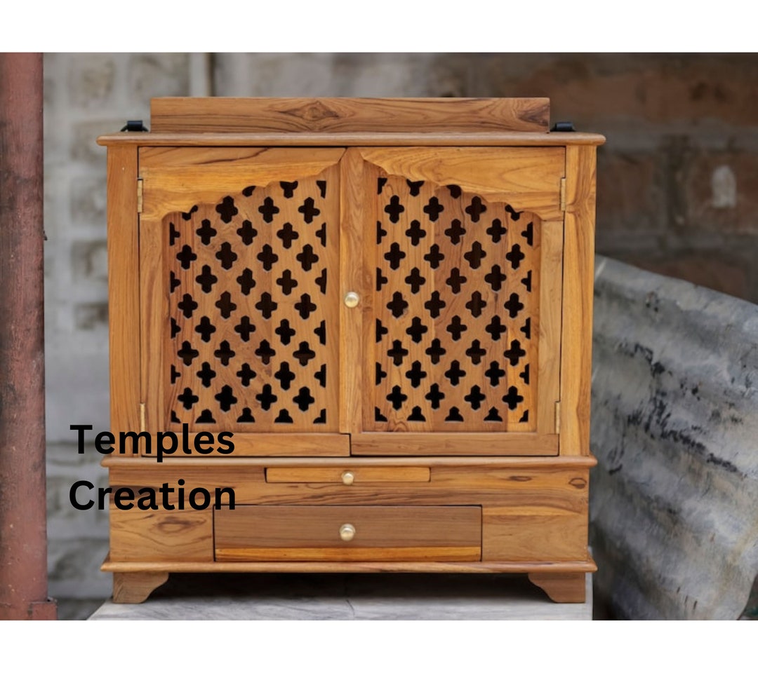 Wooden Temple 36 Large Pooja Mandir for Home Teak Wood - Etsy