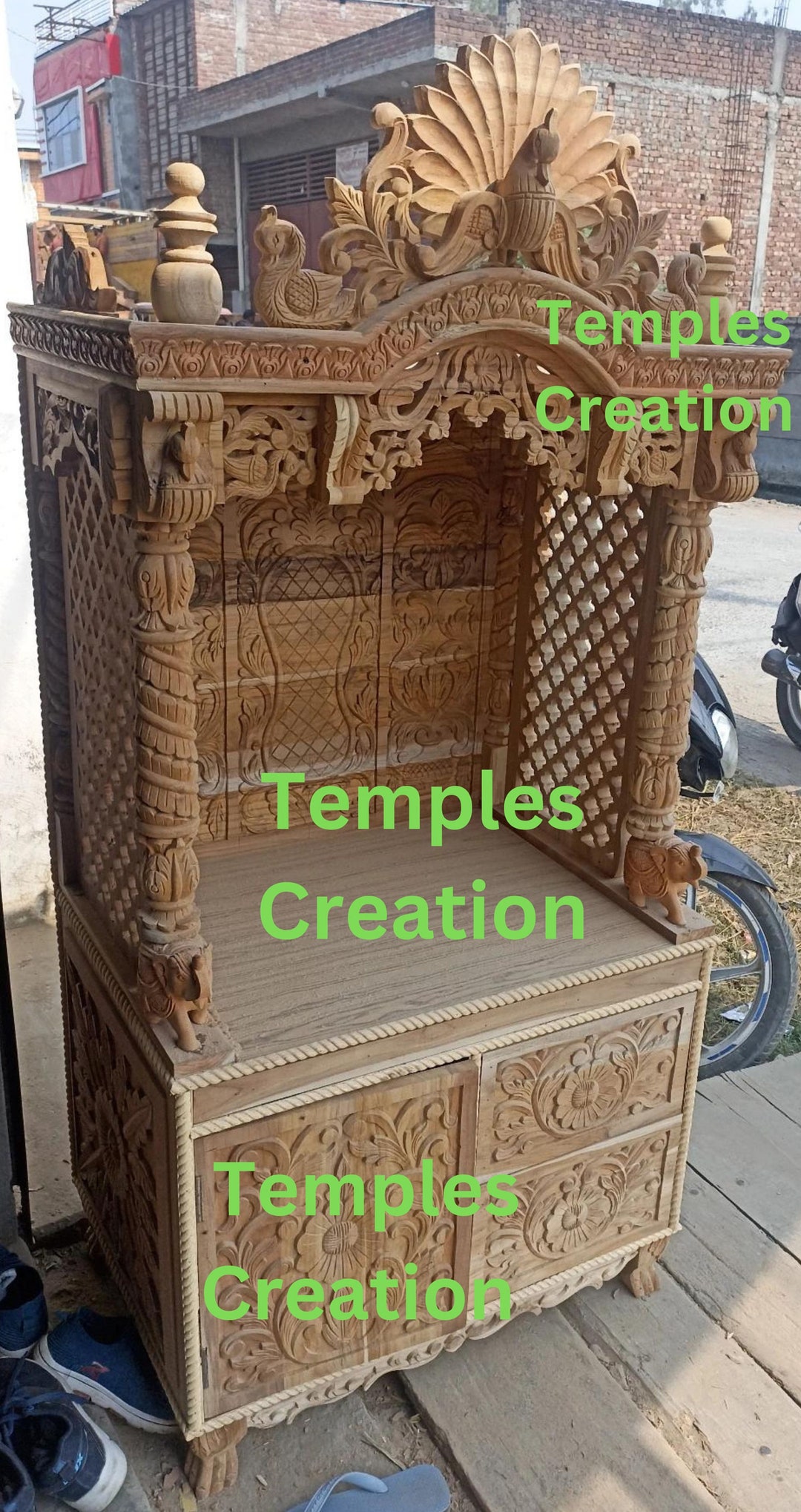 Wooden Temple 76 H 38 W D 20 Large Solid - Etsy