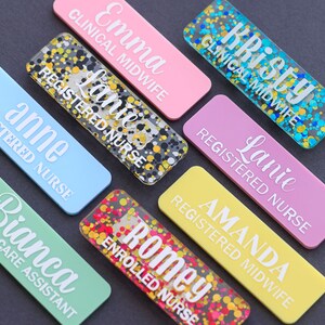 Work Name Badge, Nurse Name Badge Personalized Magnet Name Badge - Etsy