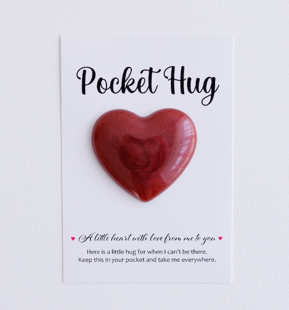 Pocket Heart Hug Get Well Gift Send a Hug Hug Token Pocket - Etsy Australia
