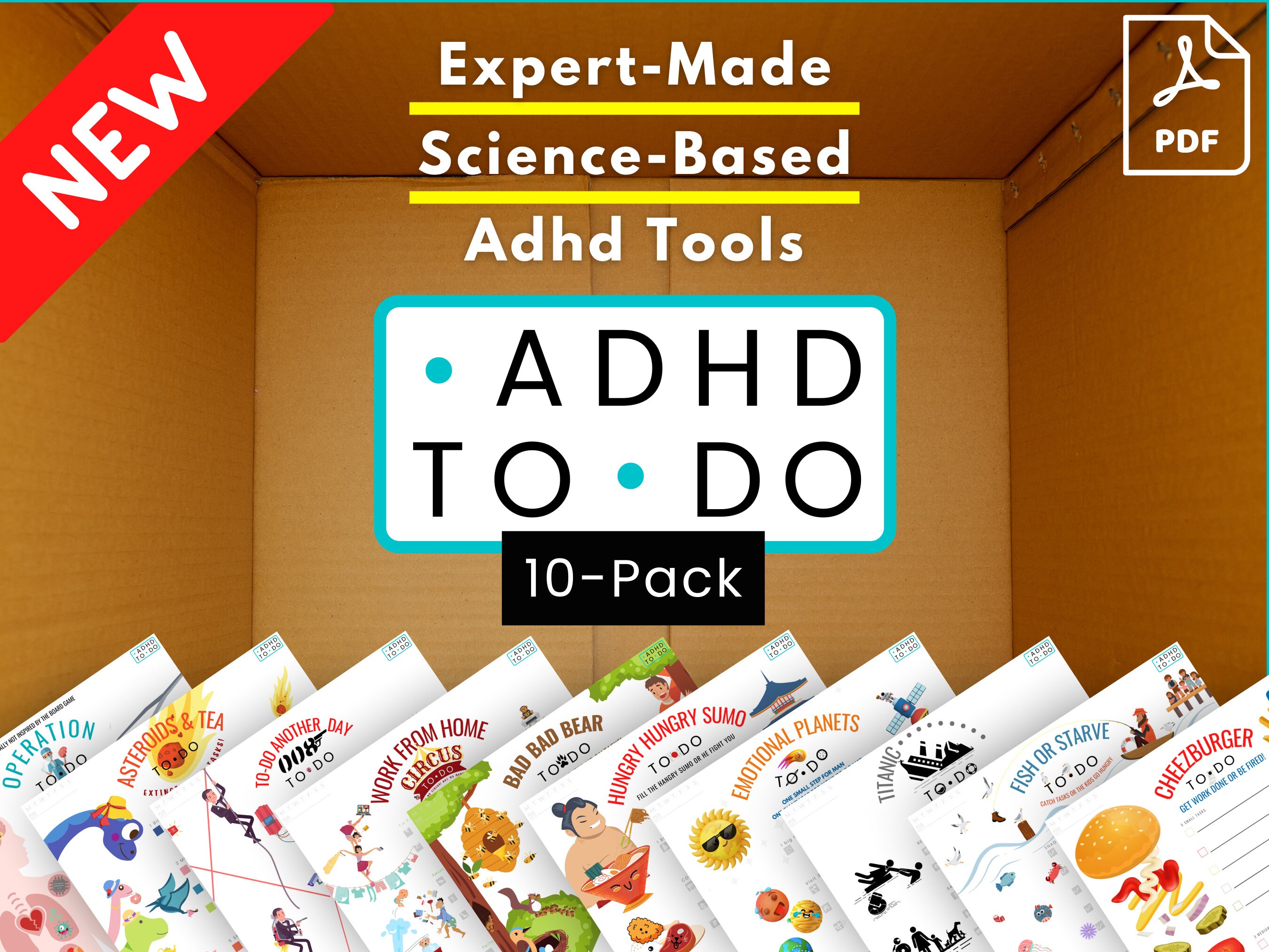 Quirky Expert-made ADHD To-do List for ADHD Teens & ADHD Adults | 10x ...