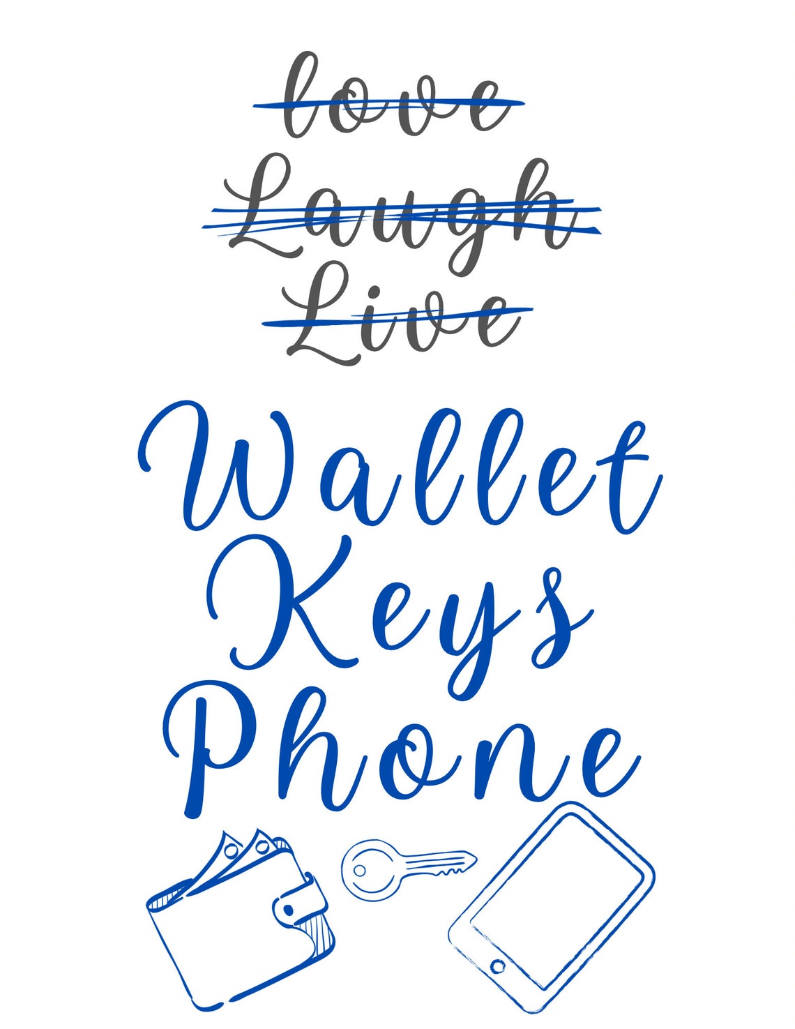 ADHD Poster Wallet Keys Phone Reminder Poster for ADHD - Etsy