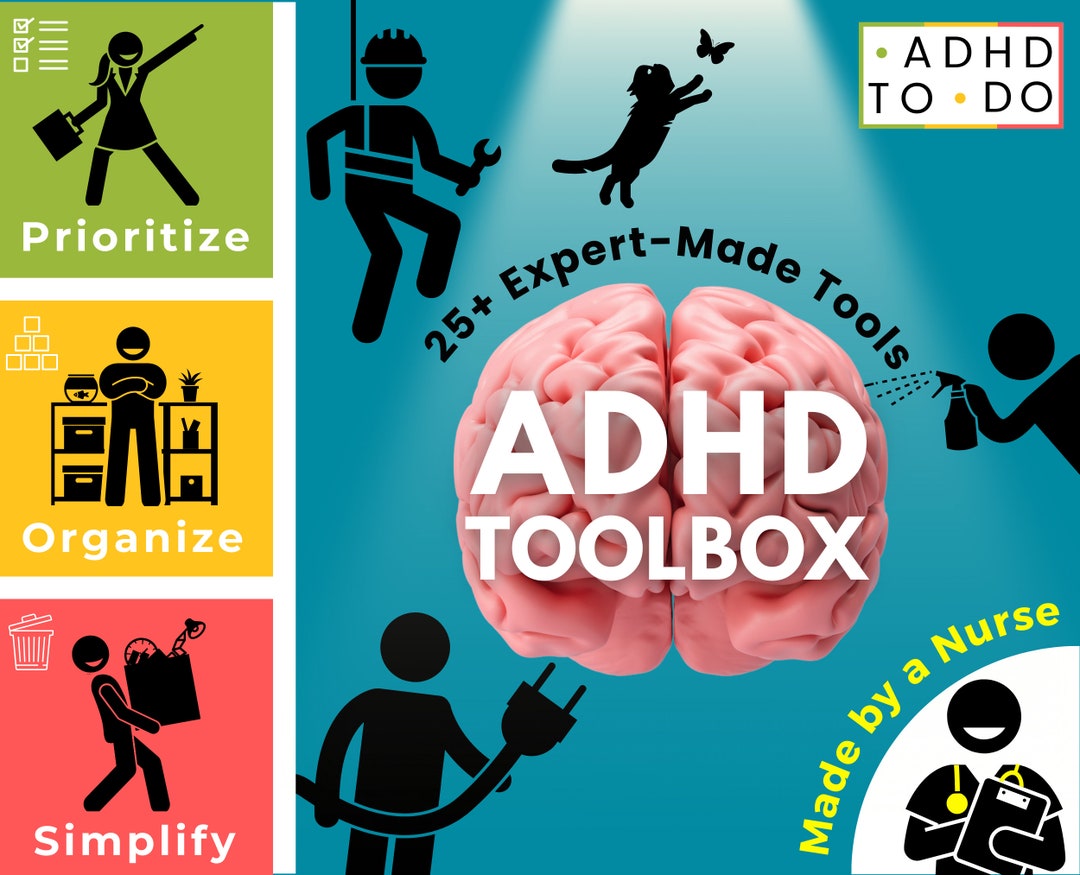 ADHD Todo Lists ADHD Goal & Habit Trackers 40 More Tools - Etsy