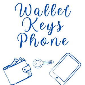 ADHD Poster | Wallet Keys Phone Reminder Poster for ADHD Adults and ...