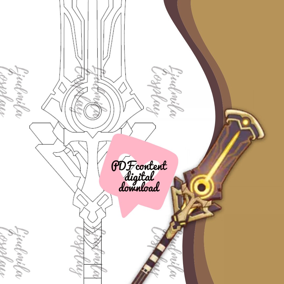 Genshin Impact Staff of the Scarlet Sands Pattern, Blueprint - Etsy Canada