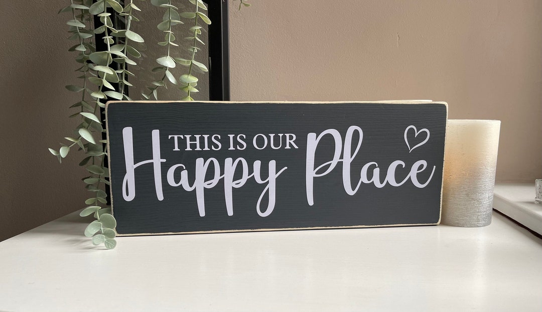 This is Our Happy Place Rustic Wall Plaque/sign/wall Hanging - Etsy