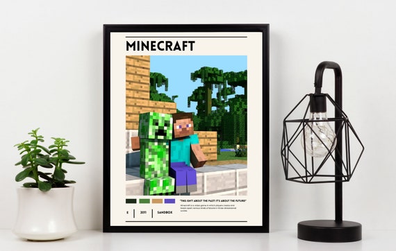 Minecraft Video Game Poster Video Game Poster Retro Art - Etsy