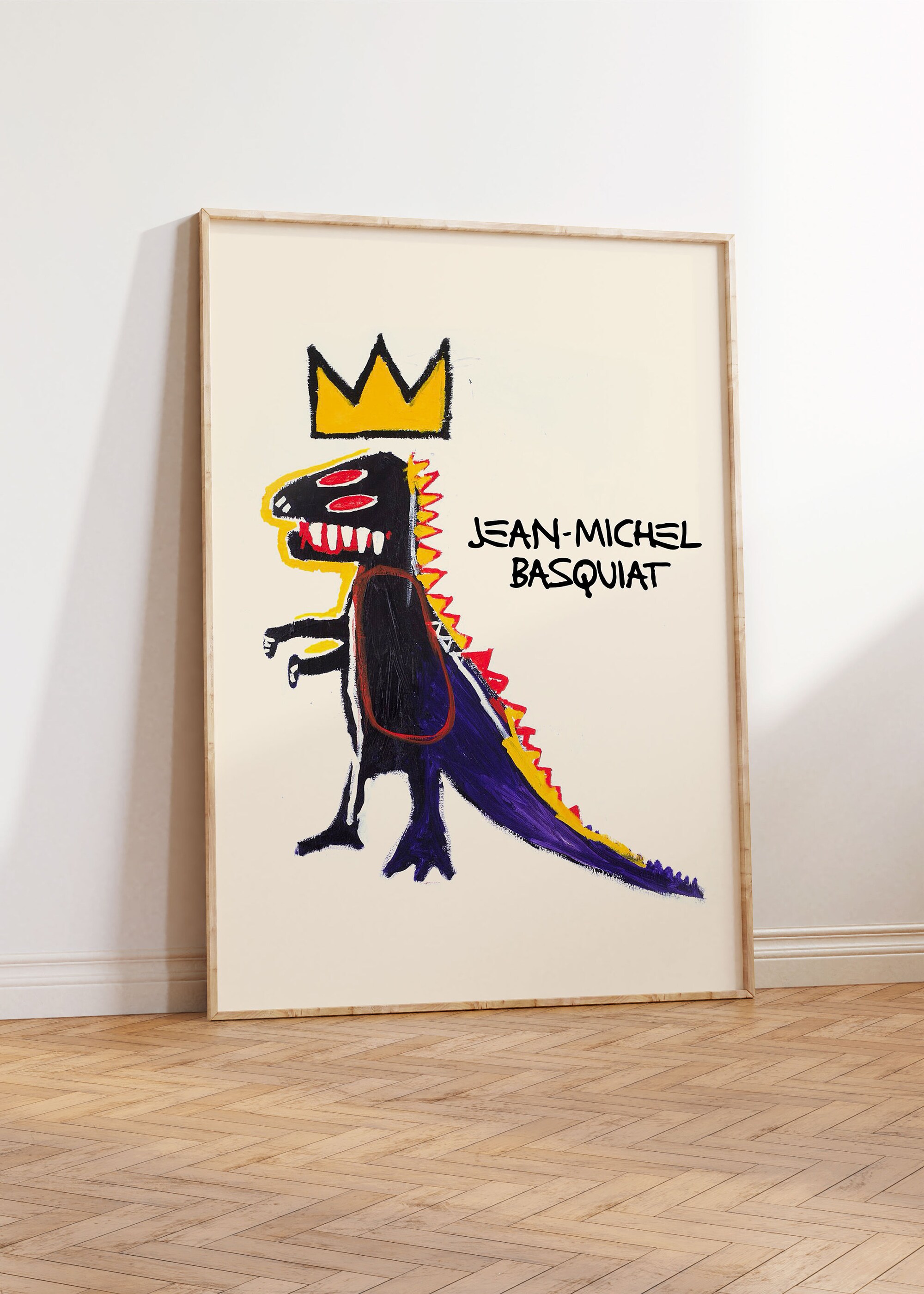 Basquiat Abstract Exhibition Art Poster, Jean Michel Basquiat Wall Art ...