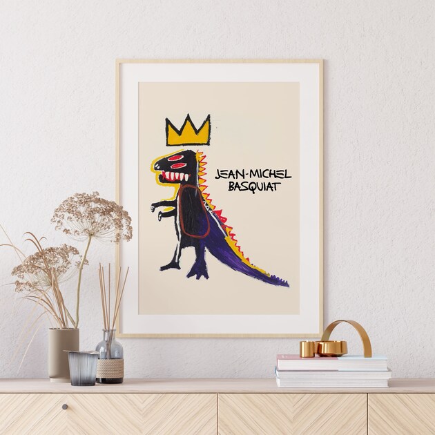 Basquiat Abstract Exhibition Art Poster, Jean Michel Basquiat Wall Art ...