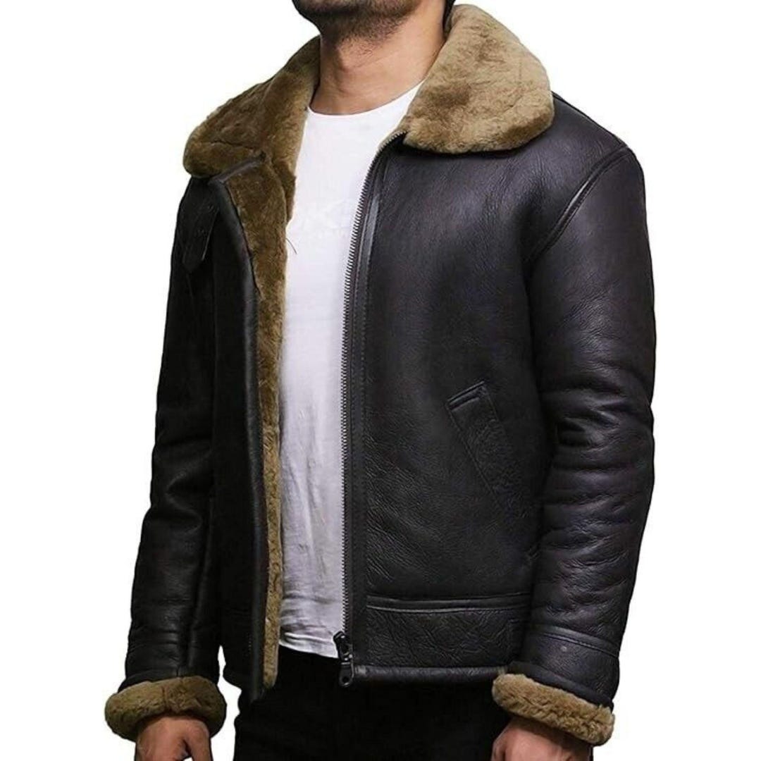 Men's Dark Brown Leon Kennedy Bomber Jacket, Style Aviator Flying Pilot RE 4, Kennedy Cosplay ...