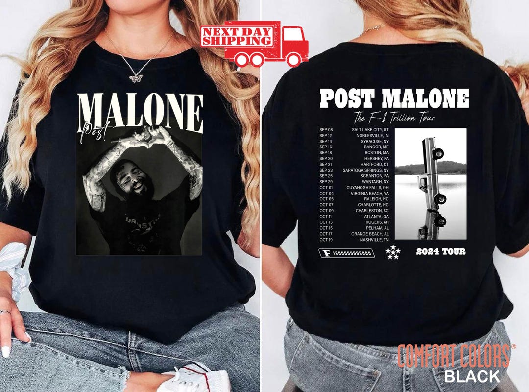 Comfort Colors Vintage Post Malone Shirt, Malone Rap Music Shirt, F1 ...