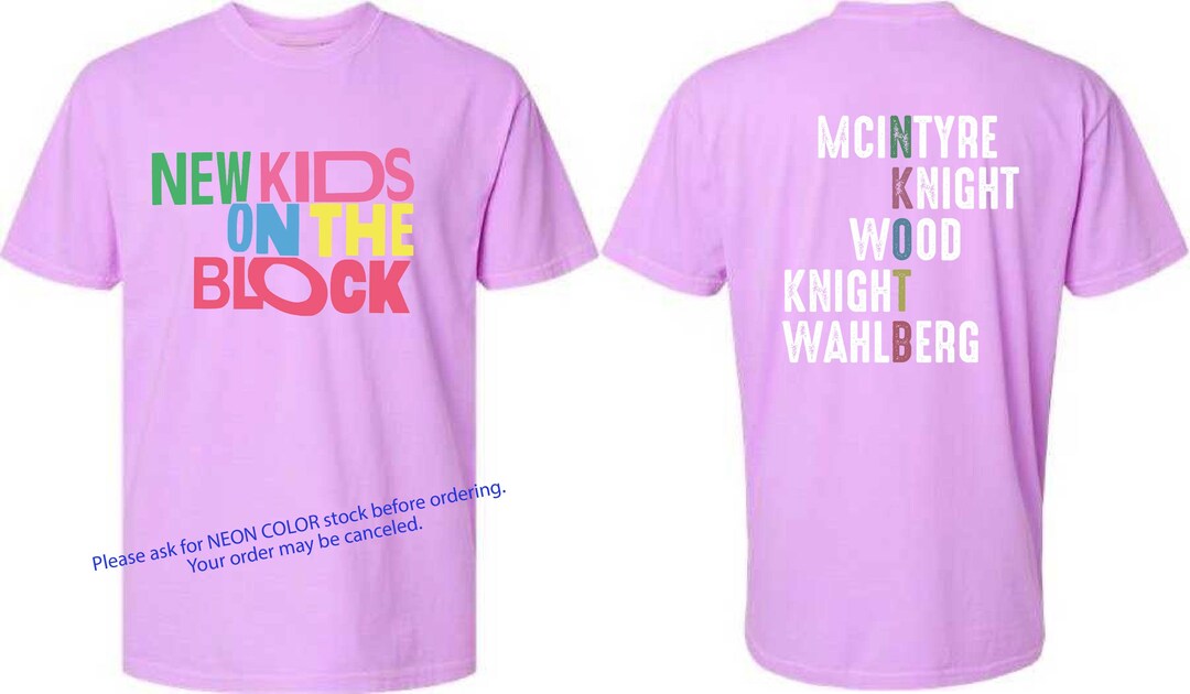 Comfort Colors NKOTB Neon Magic Summer 2024 Shirt, New Kids on the ...