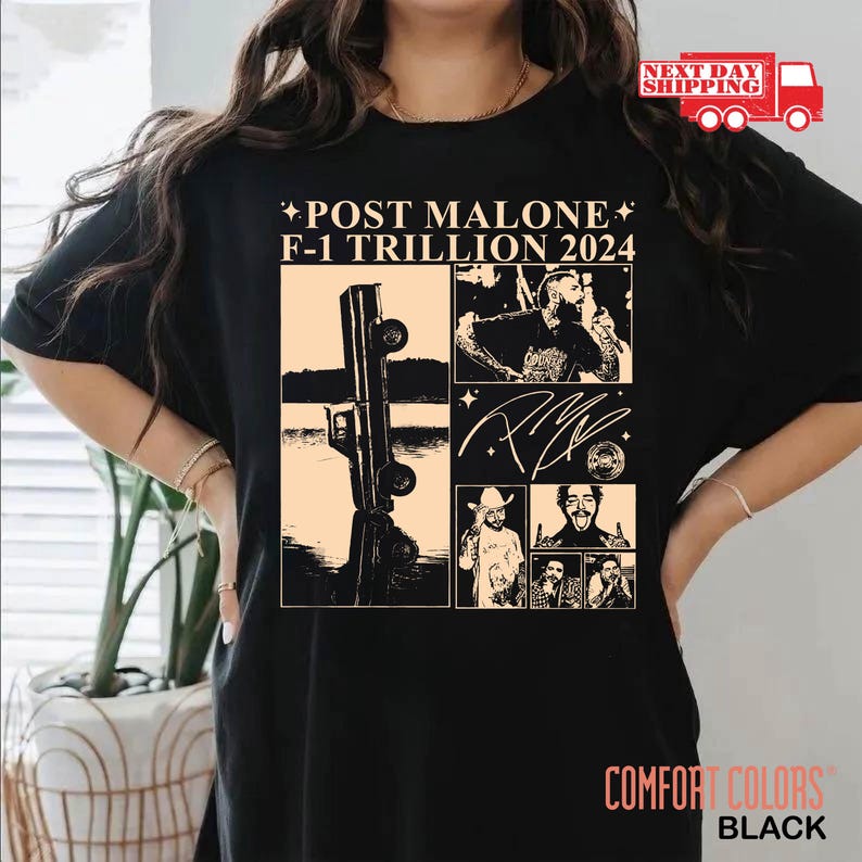 Comfort Colors Vintage Post Malone Shirt, Malone Rap Music Shirt, F1 ...