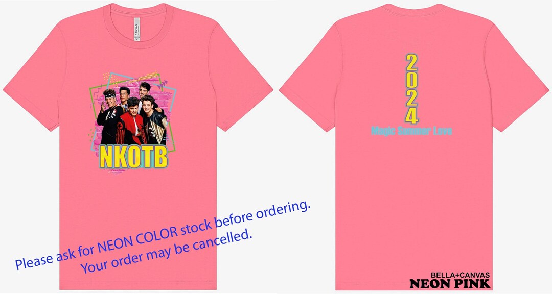 NKOTB Magic Summer 2024 Neon Colors Shirt, New Kids on the Block Shirt ...