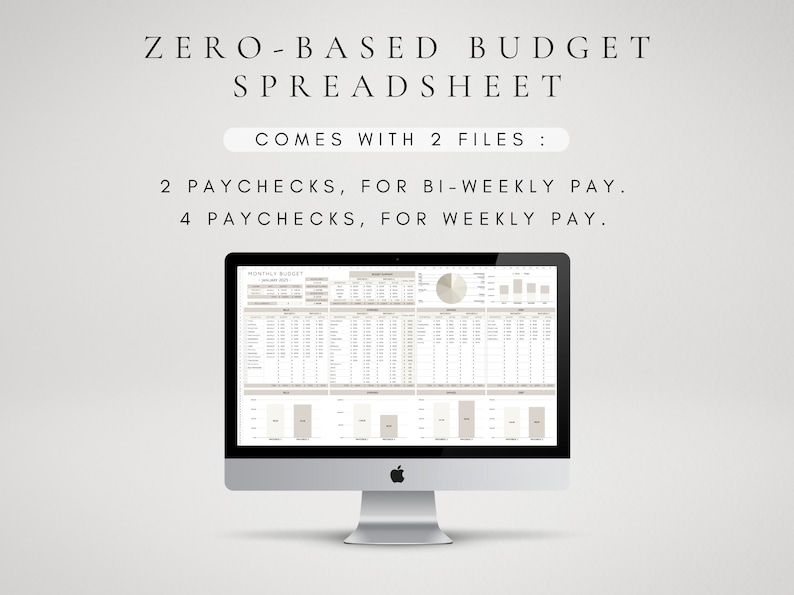 Zero-based Budget 2026 | Google Sheets Spreadsheet | Paycheck Budget ...