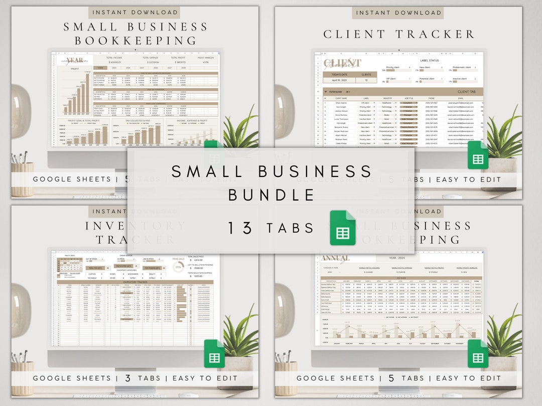 Bookkeeping Google Sheets Template | Small Business Spreadsheet ...