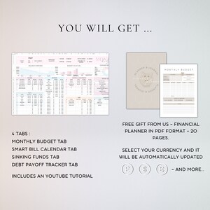 Budget Tracker Google Sheets, Annual & Monthly Budget Spreadsheet, Bill ...