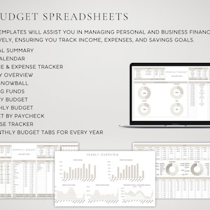 Spreadsheet Template Bundle | Digital Planner Google Sheet | Digital ...