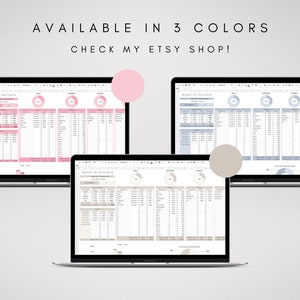 Simple Monthly Budget Spreadsheet Google Sheet Budget Template Digital ...